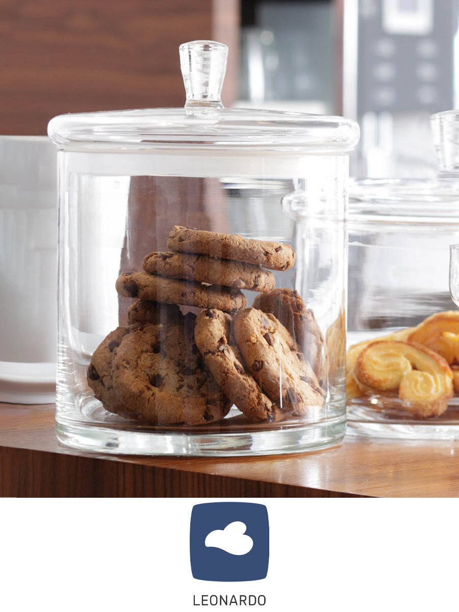 Конфетница с крышкой Leonardo Top, 18x20 см, 2.8 л, стекло, прозрачная