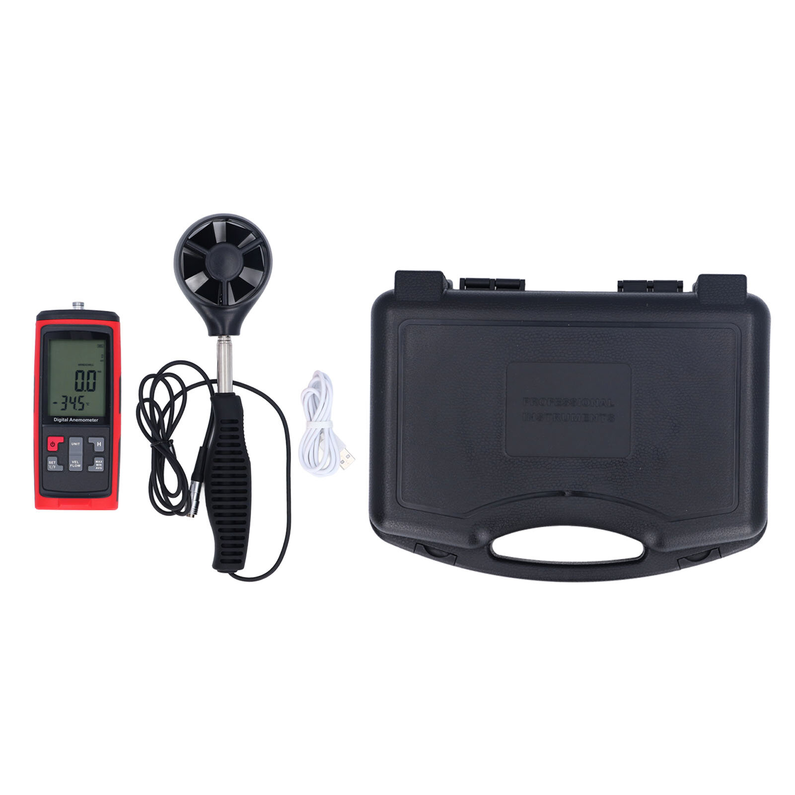 Ручной анемометр, точный датчик скорости ветра и температуры, морской