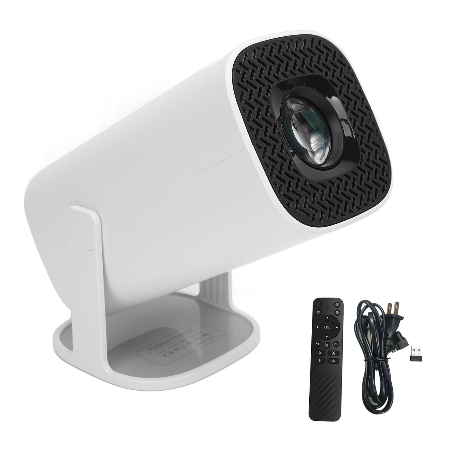 Проектор с Wi -Fi 6 и Bluetooth 4K 1080p Portable Projector для Android 11 180 градусов вращения Дома