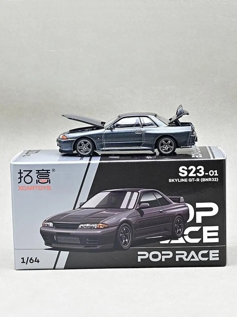 Машинка POP Race 1/64 S23-01 Nissan Skyline GTR32 Die-cast Alloy Car Model Toy Gift