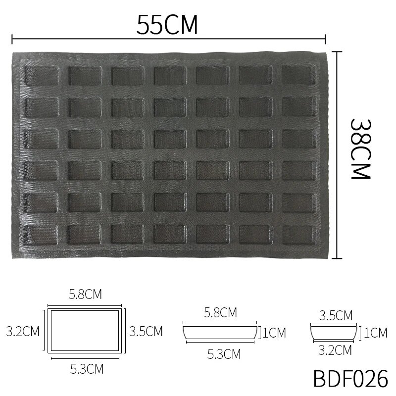 Силиконовая форма для хлеба Bluedrop 38x55 см 42 каналов