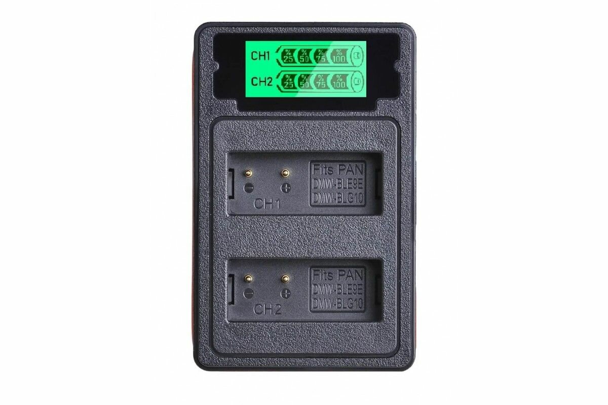 Двойное зарядное устройство USB-LCD-DMWBLG10/BLE9E Micro и Type-C USB Dual charger с дисплеем