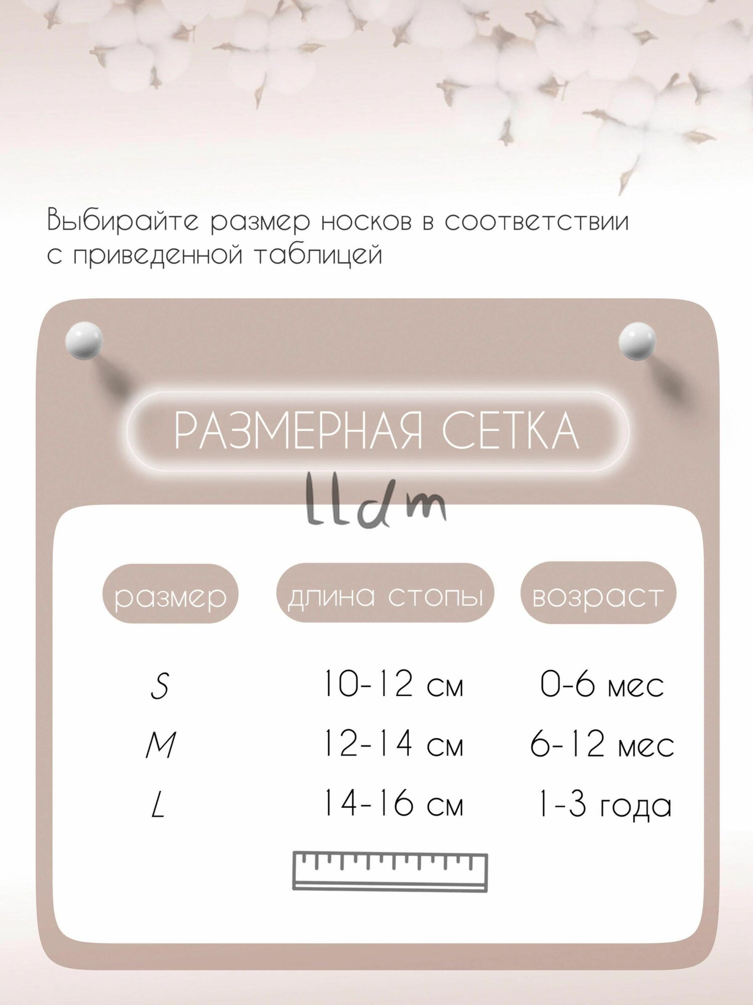 Носки Базовая коллекция, размер L (1-3 года), серый, голубой, белый, коричневый, бежевый — фото 1