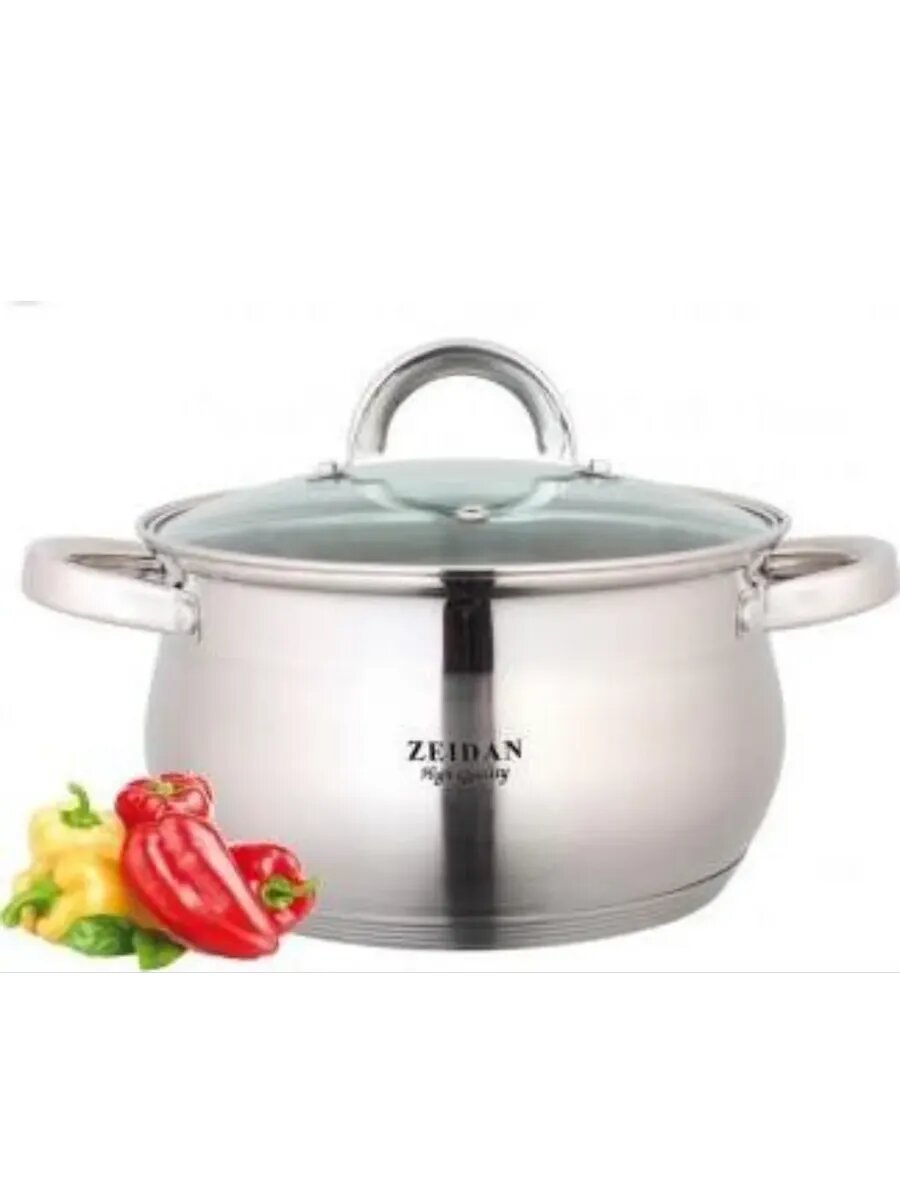 Кастрюля стальная Z-50239 4,0л с крышкой