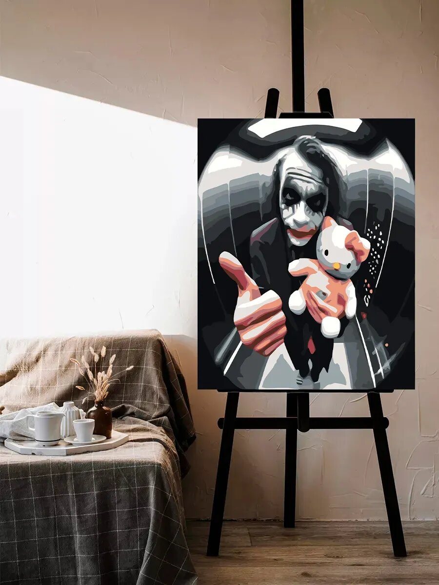 Картина по номерам -Джокер Хеллоу Китти Hello Kitty