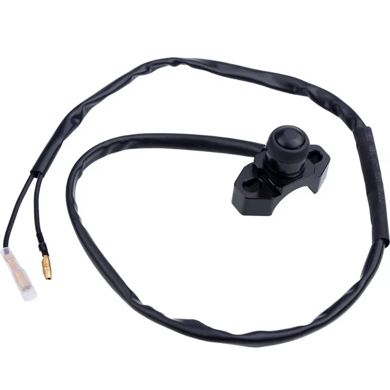 Мотоциклетный двигатель, переключатель запуска и остановки, кнопка включения-выключения стартера для пит-байков, квадроциклов Quard Quard с рулем 7/8 дюймов, 22 мм Черный, black