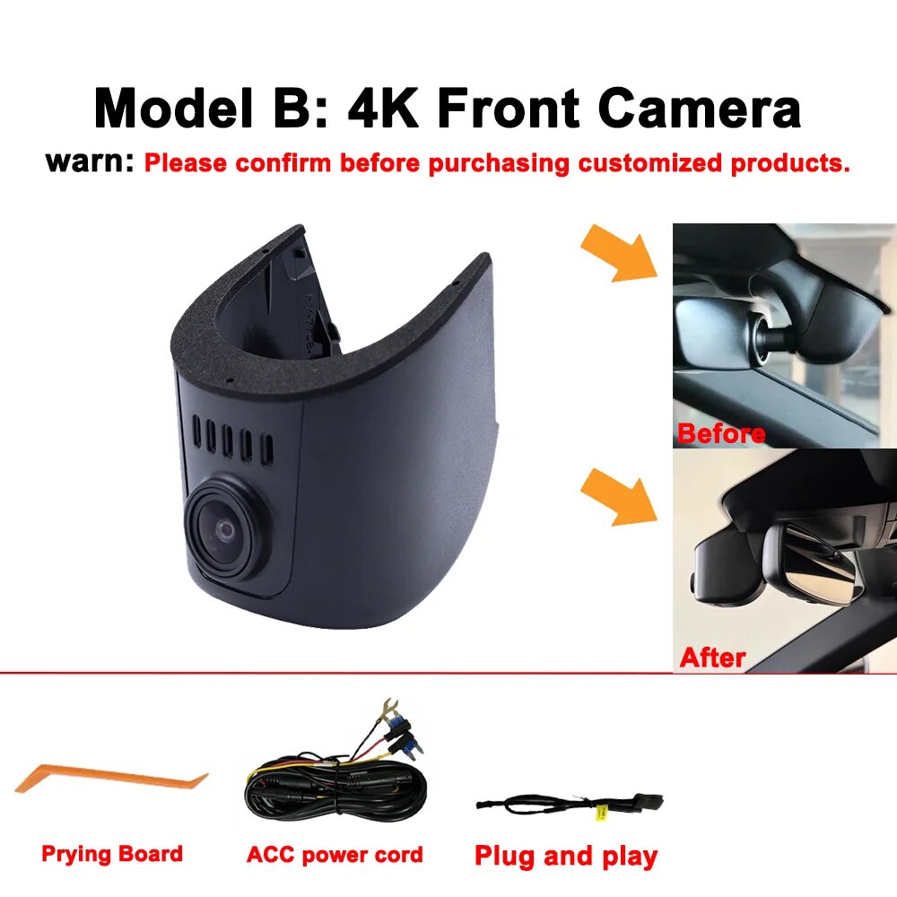 Индивидуально для Porsche Cayenne Panamera Macan Taycan Cayman 911 Turbo 718, 4K Front Cam, 128 ГБ