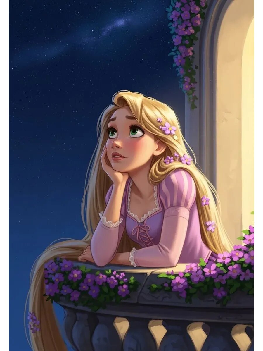 Картина по номерам рапунцель