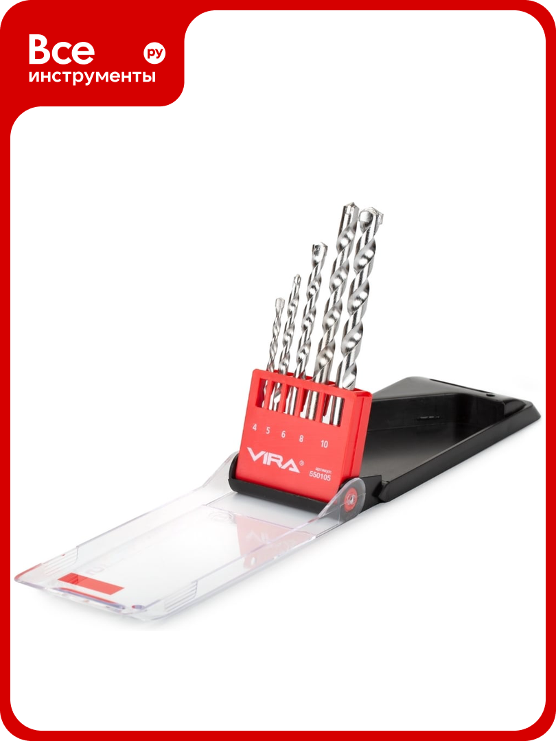 Набор сверл по бетону (5 шт; 4-10 мм) Vira 550105