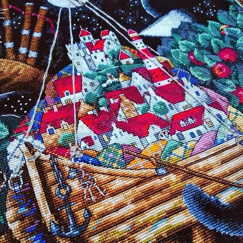 Набор для вышивания крестом, Древняя мелодия, Merejka K-03, Сделай своими руками, Вышивка, Подсчитал холст, Крестный комплект стежка