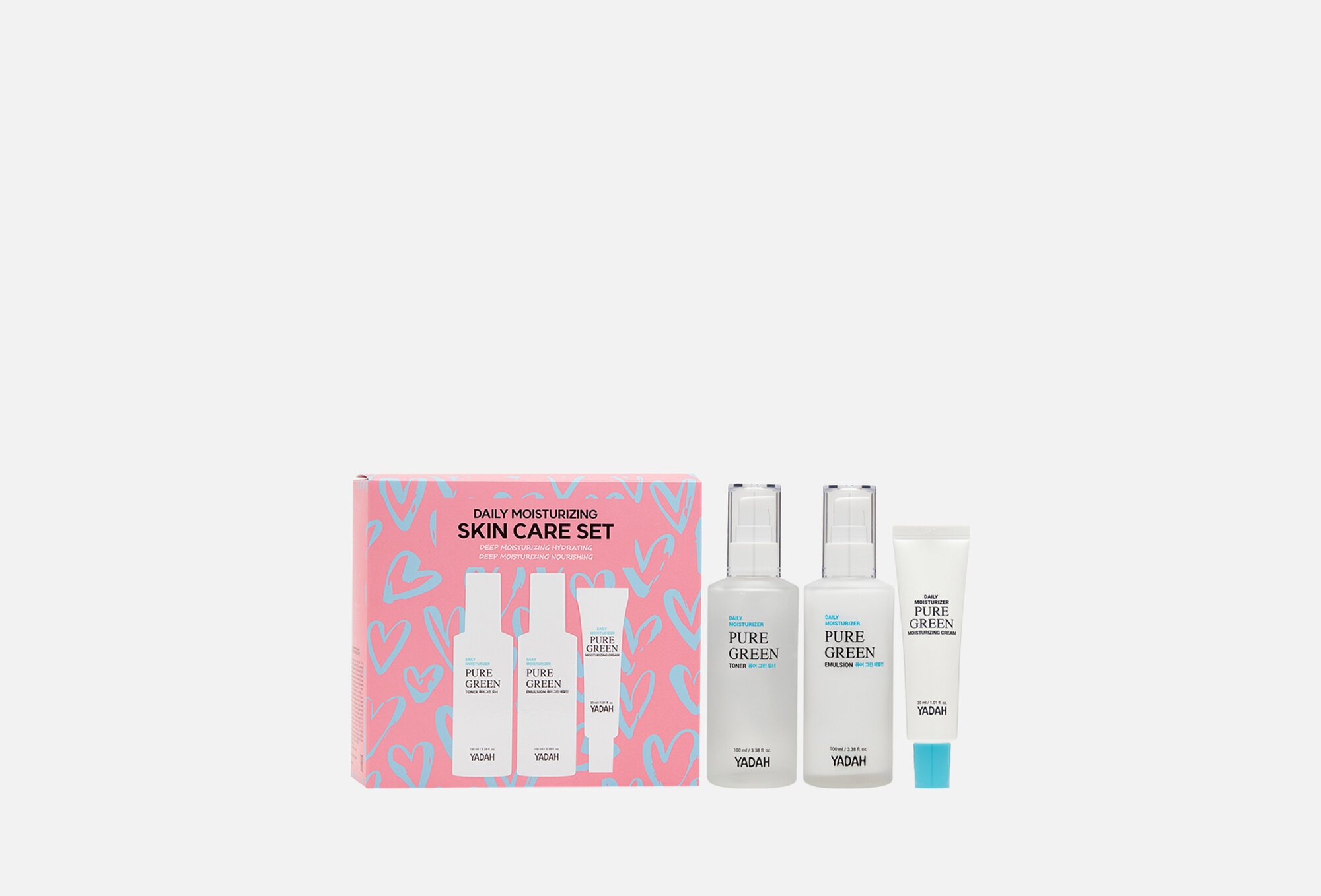 Набор по уходу за кожей лица YADAH Daily moisturizing skin care set