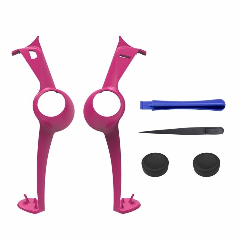 Подходит для портативной приставки PS5 Portal, сменные декоративные планки с 2 джойстиками-розово-красный