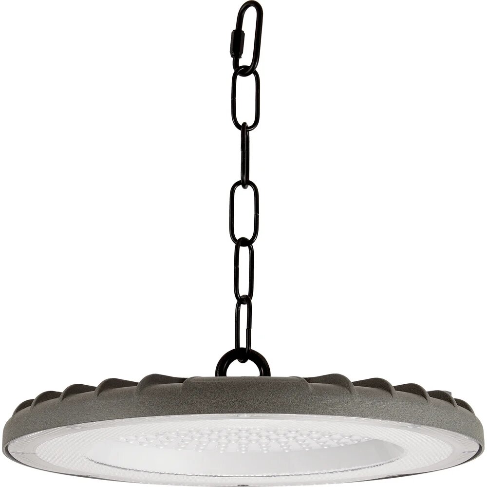 Светильник IPRO ПМ100 4000K 100Вт круглый подвесной с защитой IP65, серый корпус, стеклянный рассеиватель