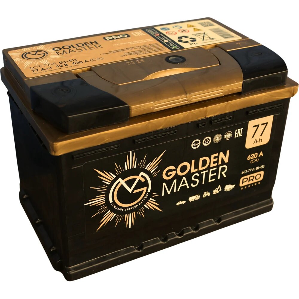 GOLDEN MASTER АКБ pro 6СТ-77 N (L)-(1) 620A 278*175*190 4657819154941