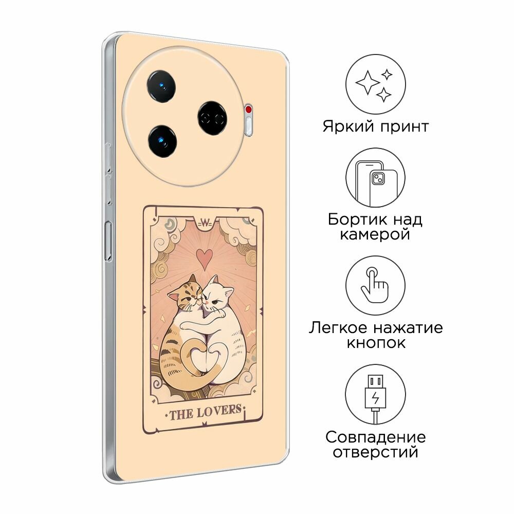 Чехол на Tecno Camon 30 Pro 5G / Текно Камон 30 Про 5G с принтом "The lovers cats 1 - 14 февраля" — фото 1