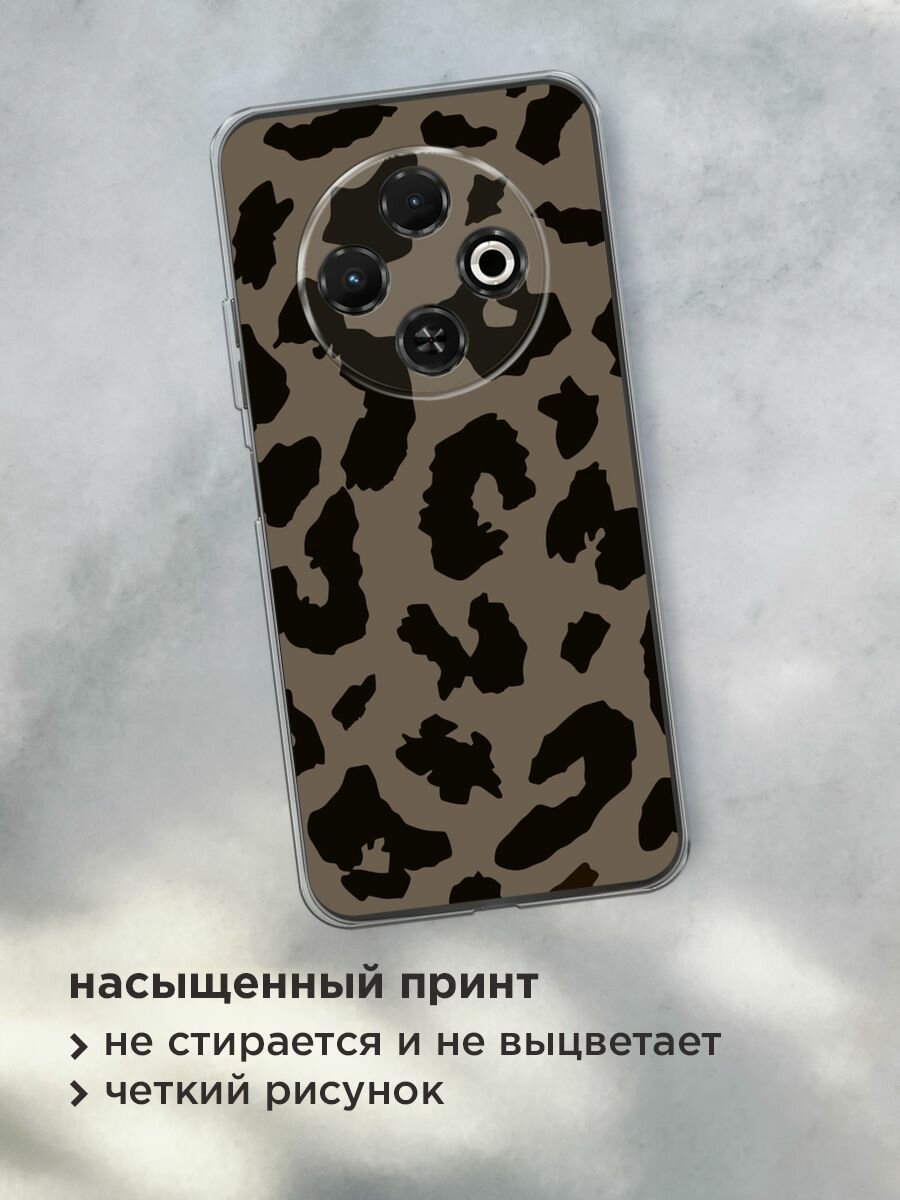 Чехол на Tecno Spark 30C / Текно Спарк 30C с принтом "Леопардовые пятна паттерн 1" — фото 1