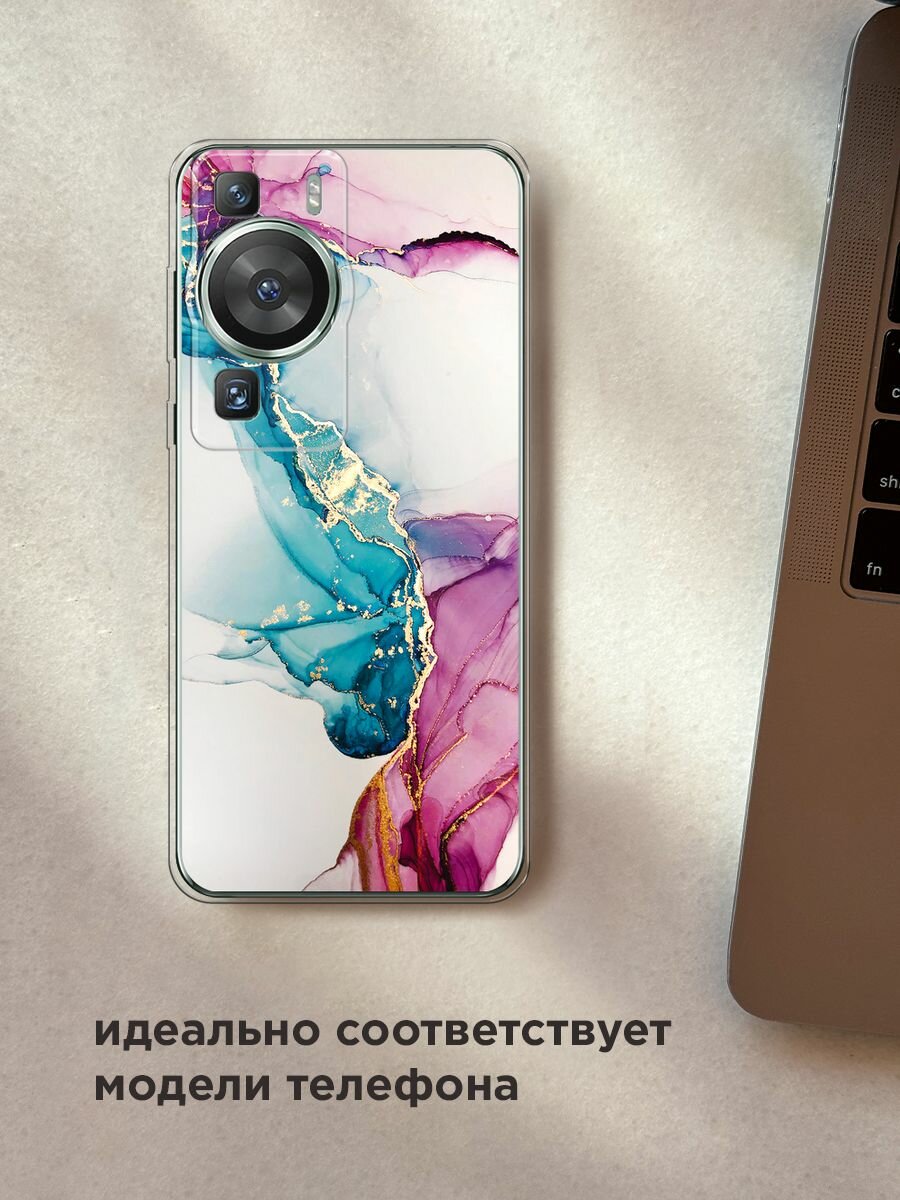 Чехол на Huawei P60/P60 Pro / Хуавей P60/P60 Про с принтом "Розовые разводы рисунок" — фото 1