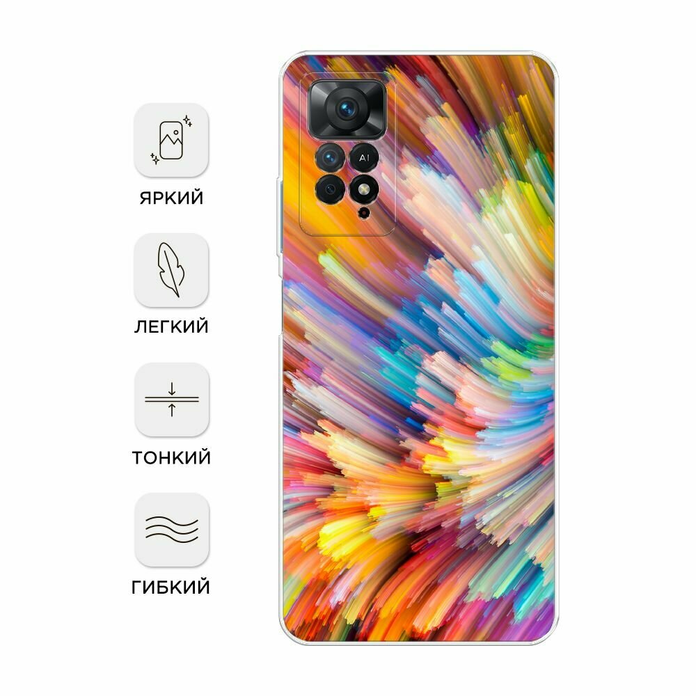 Чехол на Xiaomi Redmi Note 11E Pro / Сяоми Редми Нот 11E Pro Про с принтом Абстракция 4 — фото 1