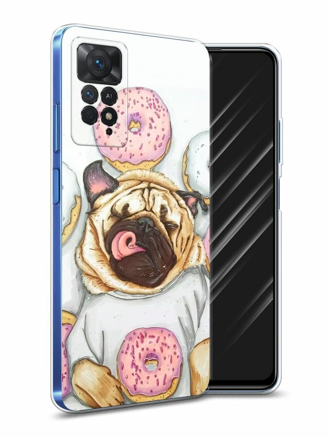 Чехол на Xiaomi Redmi Note 11E Pro / Сяоми Редми Нот 11E Pro Про с принтом "Счастливый мопс"
