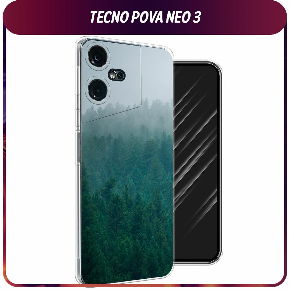Чехол на Tecno Pova Neo 3 / Техно Пова Нео 3 с принтом "Лес в облаках"