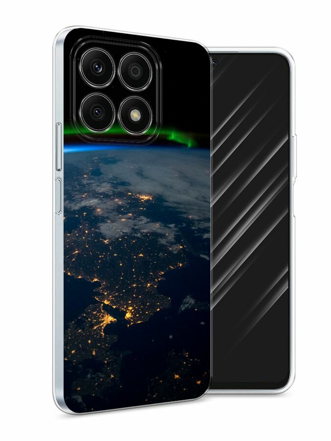 Силиконовый чехол на Honor X8A / Хонор X8A с принтом "Земля из космоса"
