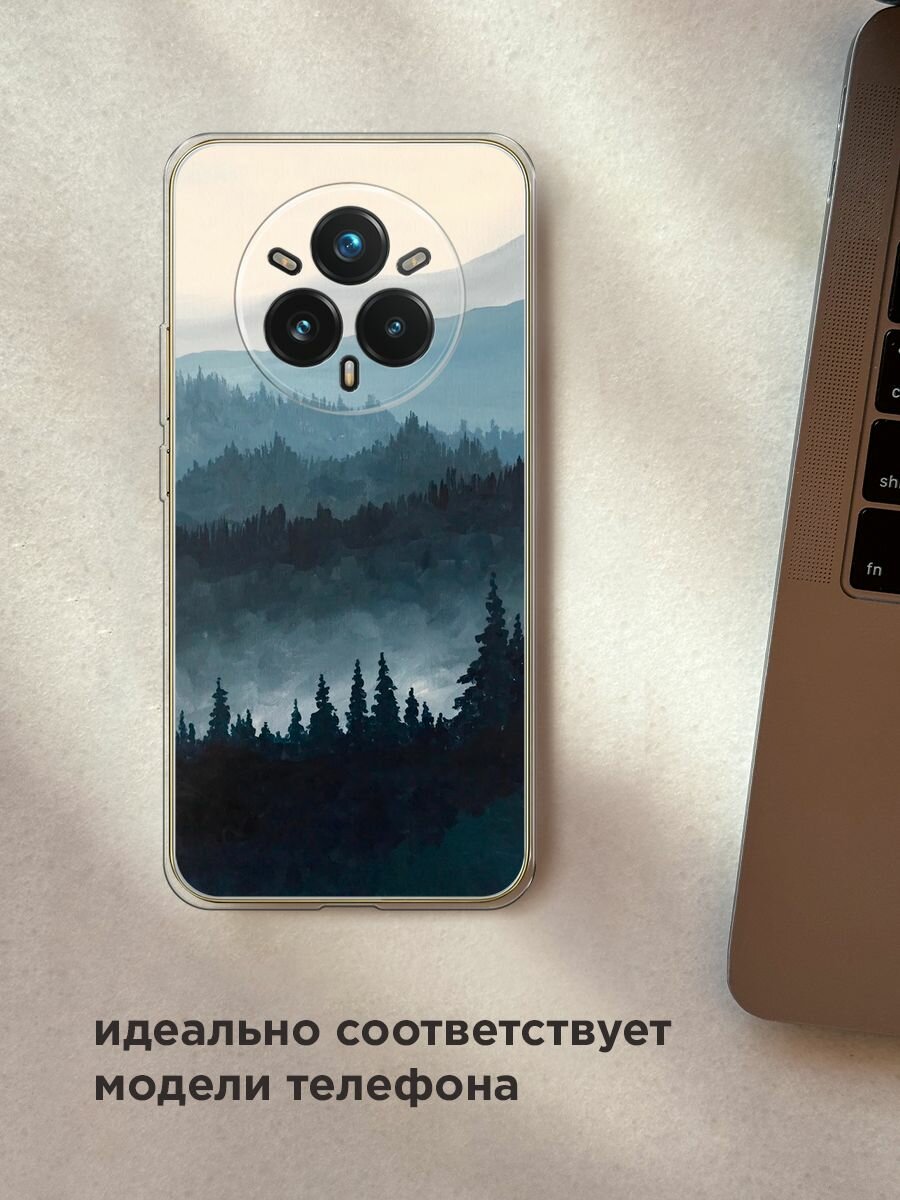 Чехол на Realme 14 Pro+ / Реалми 14 Про+ с принтом "Туманные горы" — фото 1