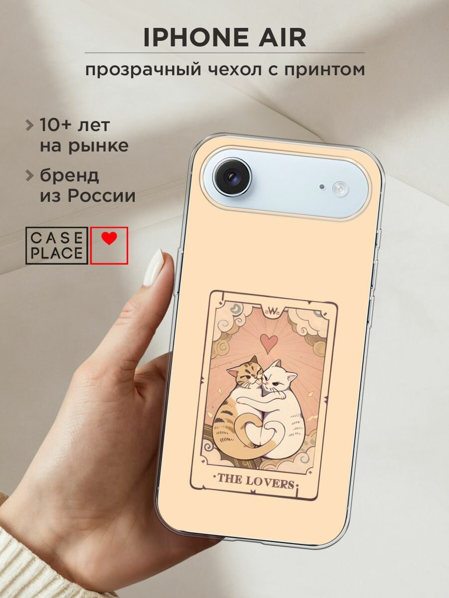 Чехол на Apple iPhone Air / Айфон Айр с принтом "The lovers cats 1 - 14 февраля"