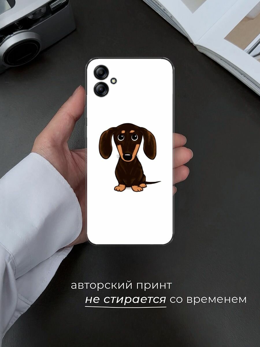 Чехол на Samsung Galaxy A04e / Самсунг A04e с принтом "Маленькая такса" — фото 1