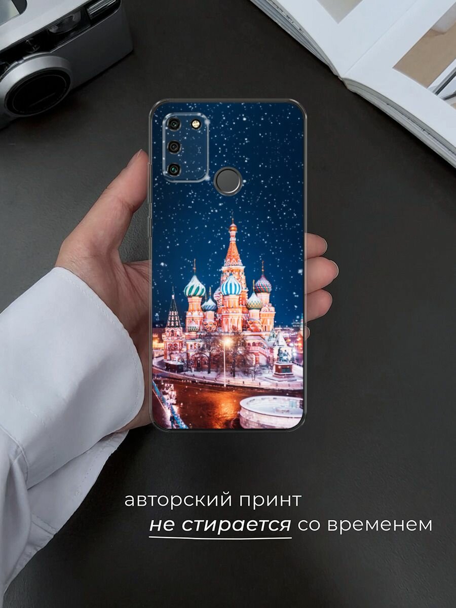 Силиконовый чехол на Honor 9A / Хонор 9А с принтом "Москва 1" — фото 1