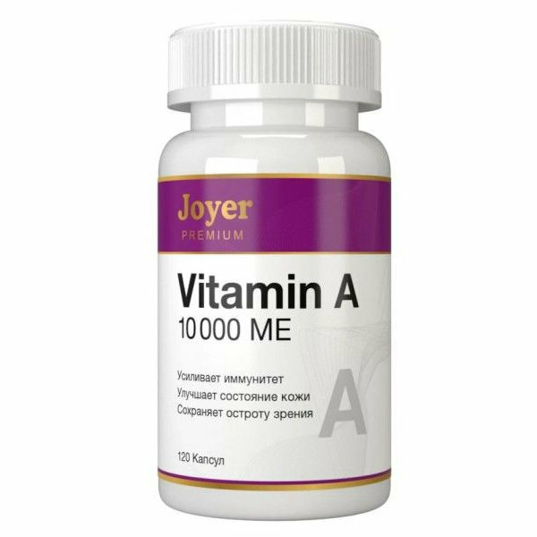 Витамины БиоФарм A 10000 ME Joyer Premium, 120 капсул