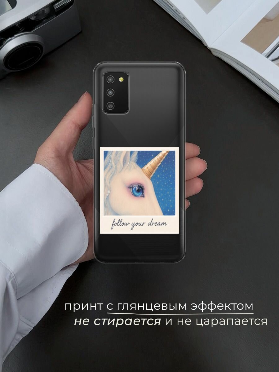 Чехол на Samsung Galaxy A02s / Самсунг Галакси A02s с принтом "Глаз единорога" — фото 1