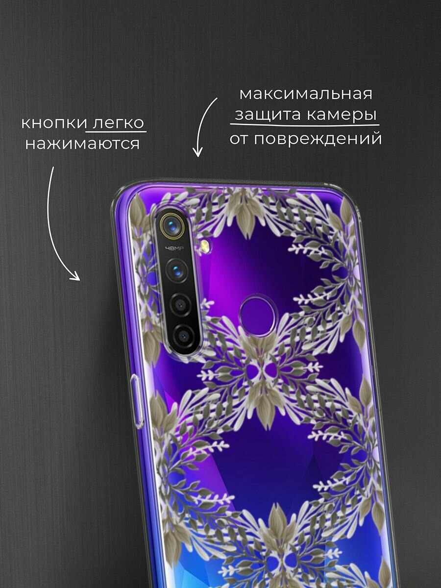 Чехол на Realme 5 Pro / Реалми 5 Про с принтом "Калейдоскоп цветов" — фото 1