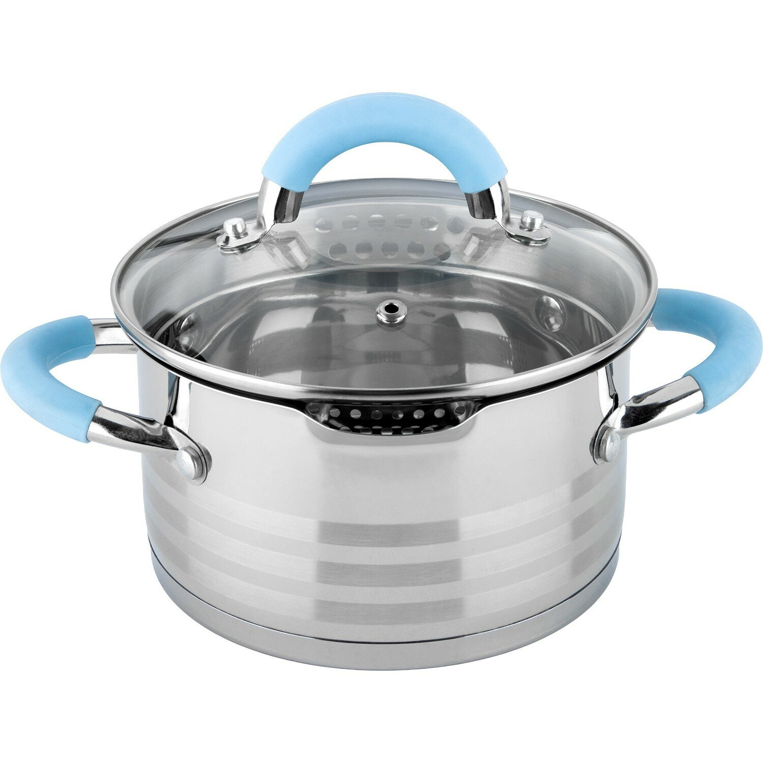 Mallony Melodia кастрюля с крышкой 1.8 л из нержавеющей стали со сливом для плит