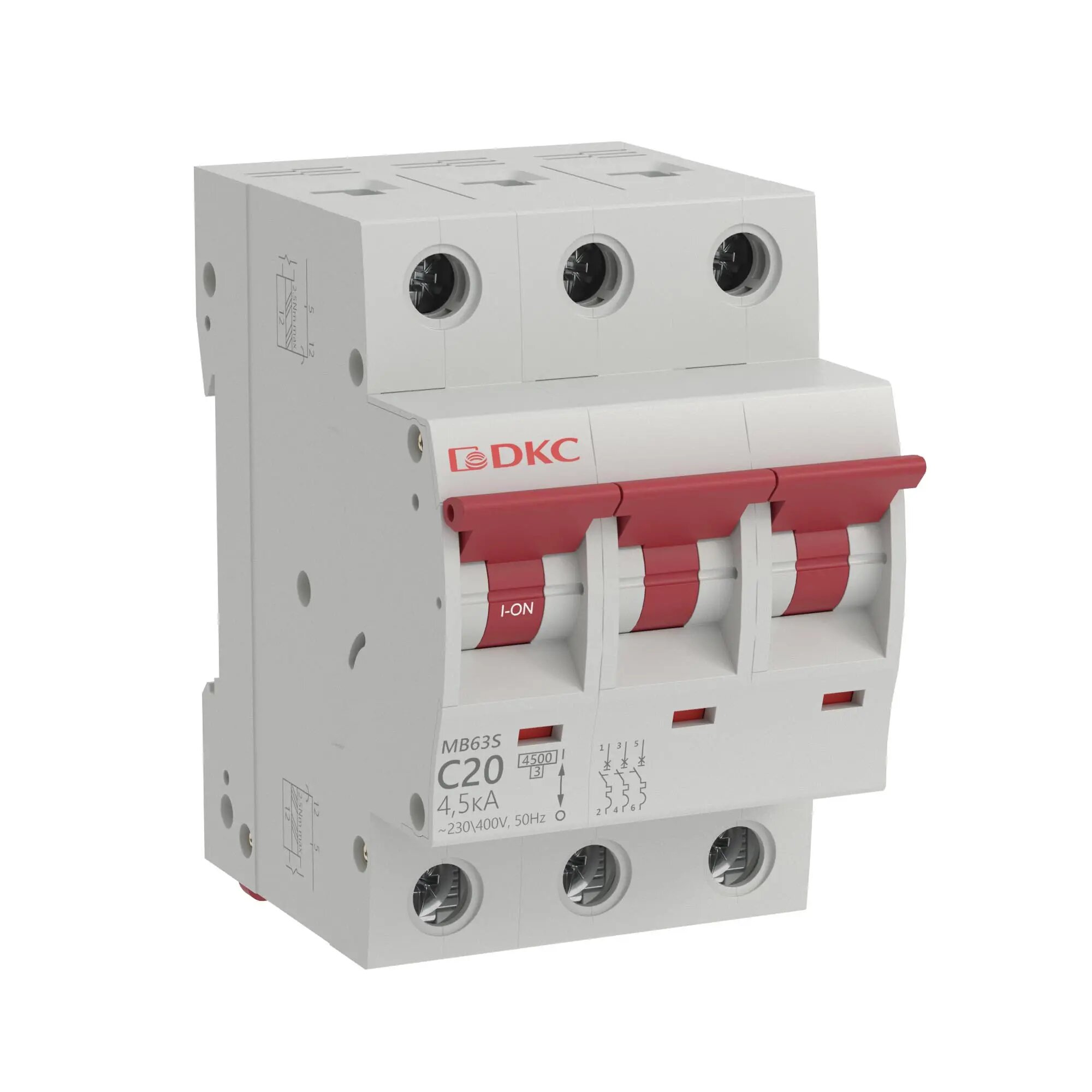 DKC Yon 3P C20 A 4.5 кА автоматический выключательтрехфазное исполнение и защита цепей