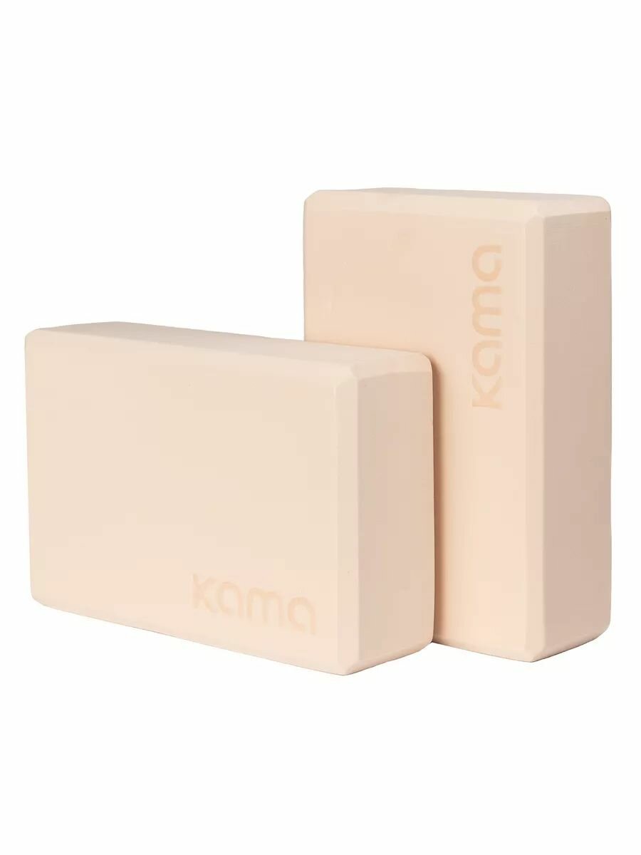 Блоки для йоги и фитнеса, Kama, 2 шт, бежевые