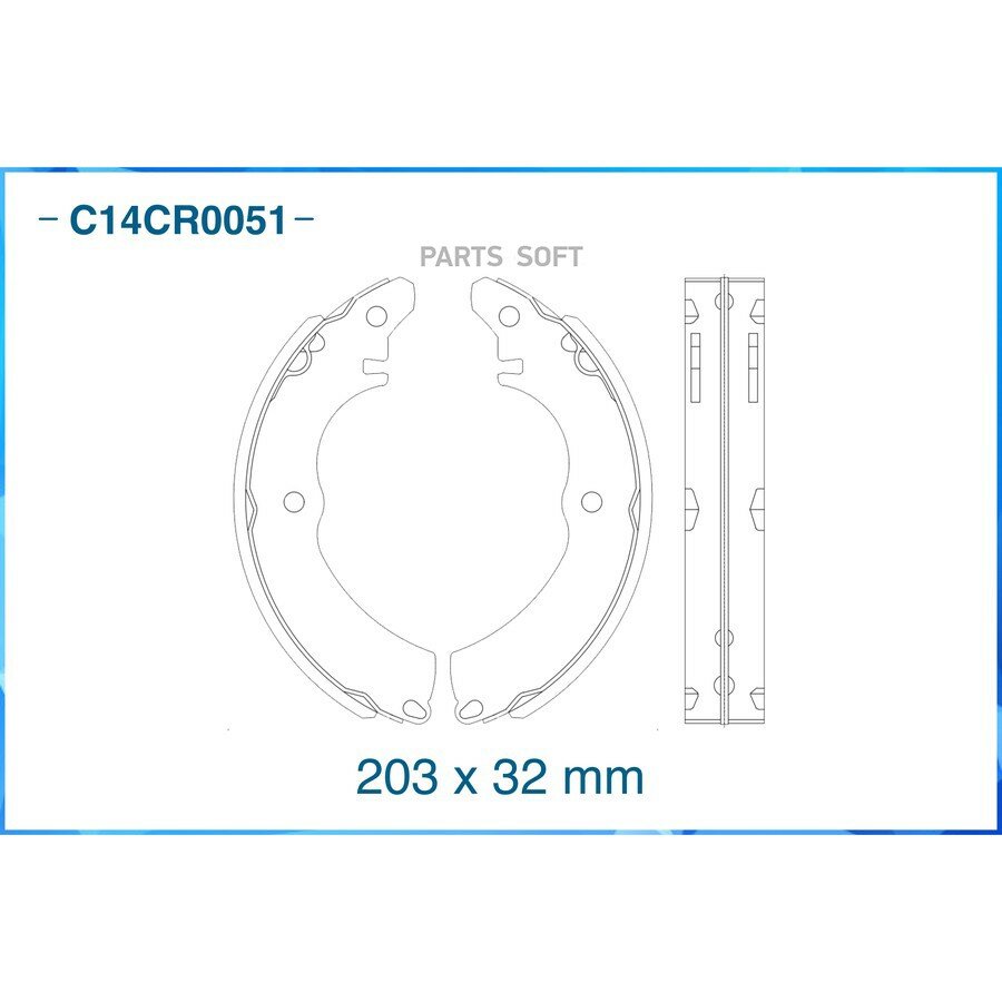 CWORKS Тормозные колодки задние барабанные