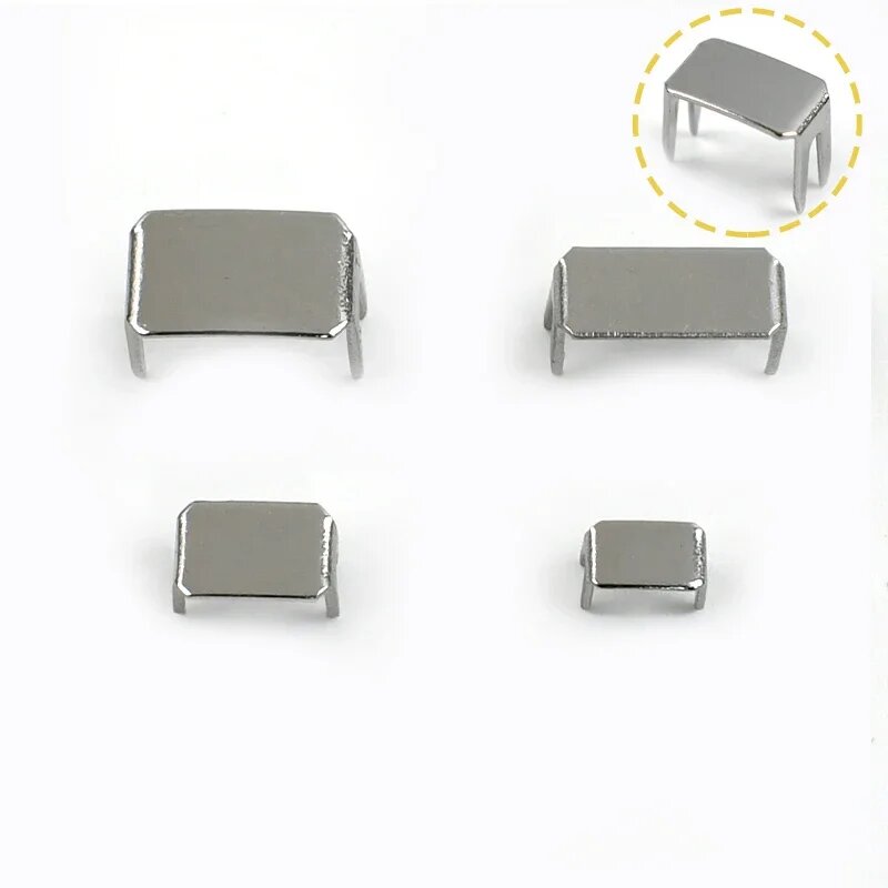 Металлические фиксаторы для молний Meetee 3# 5# 8# 10# Серый, No8, Silver, 20Pcs