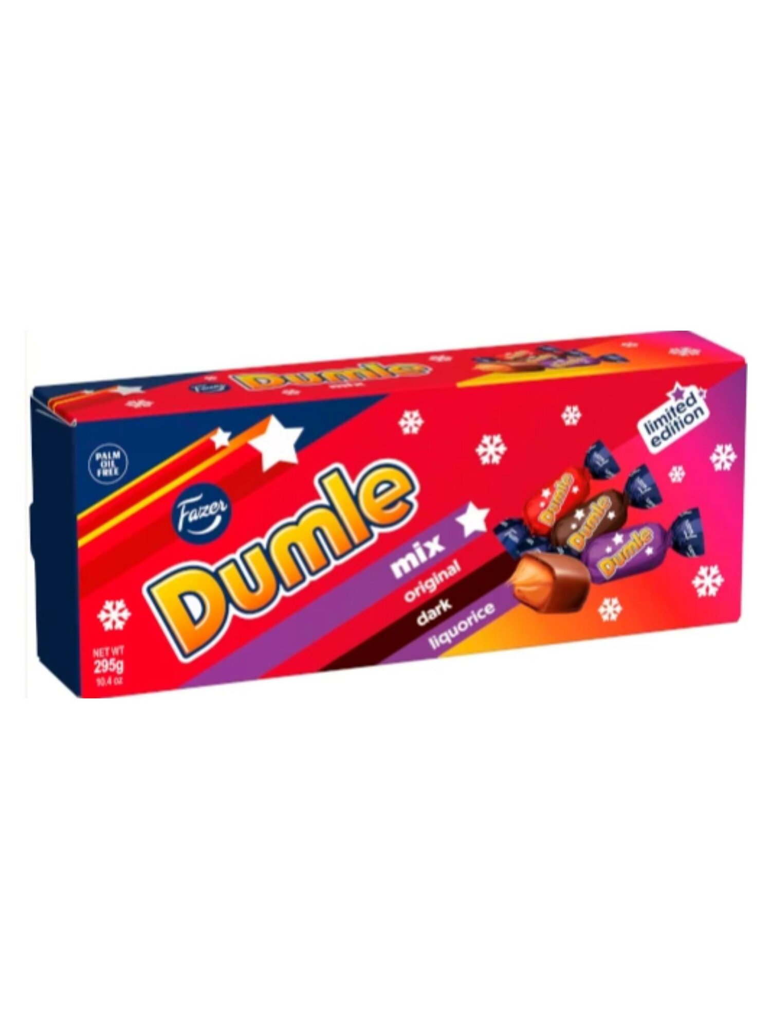 Повреждённые Конфеты Fazer Dumle 3 вкуса микс, 295г