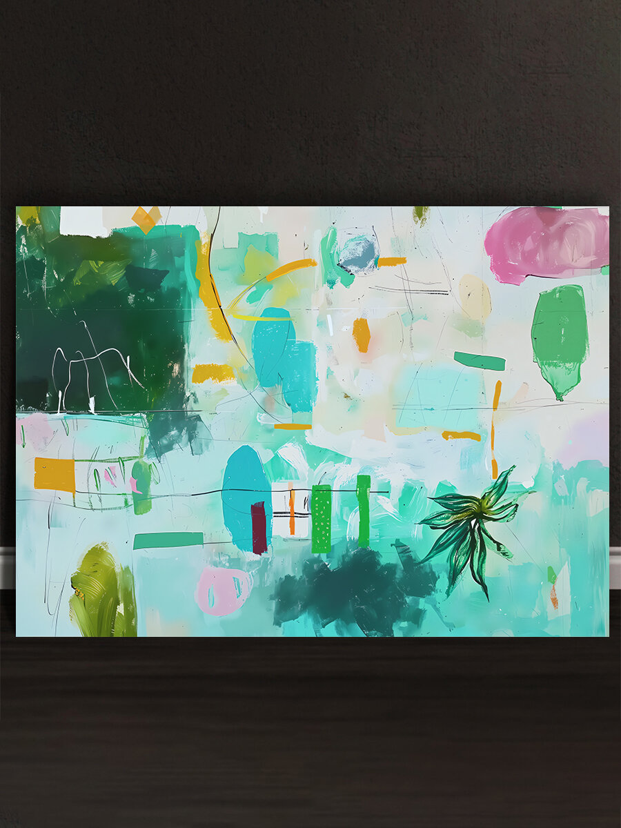 Картина интерьерная на стену - "Абстракция, модерн, масло, живопись" , 60х80 см.