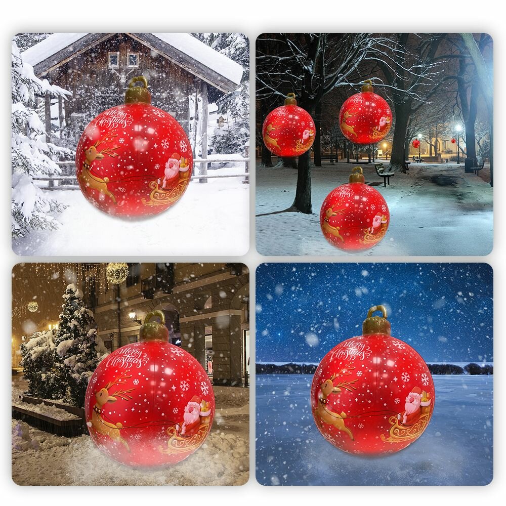 Надувной светящийся шар 60 см для улицы с LED-подсветкой и пультом ДУ украшение двора и бассейна