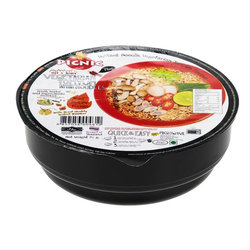 Лапша быстрого приготовления Picnic Том Ям с овощами 70 г, Таиланд