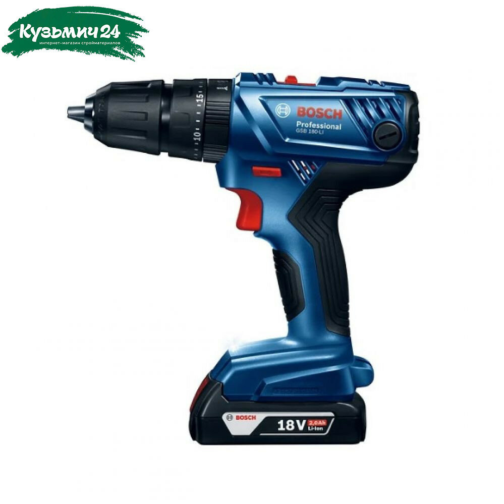 Аккумуляторный шуруповерт Bosch GSB 180-Li 18В 2акк. 2Ah+з. у. 06019F8323