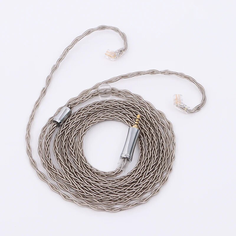 XINHS 8-ядерный посеребренный кабель для наушников MMCX/2Pin/QDC/TFZ 4.4mm, QDC