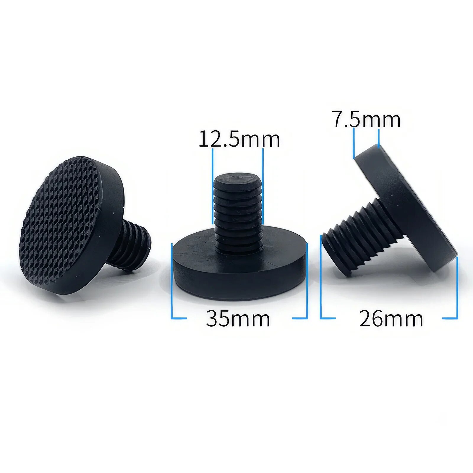 10 или 5 шт, резиновые захваты для мебели и стола Черный, 35X12.5MM 5PCS L