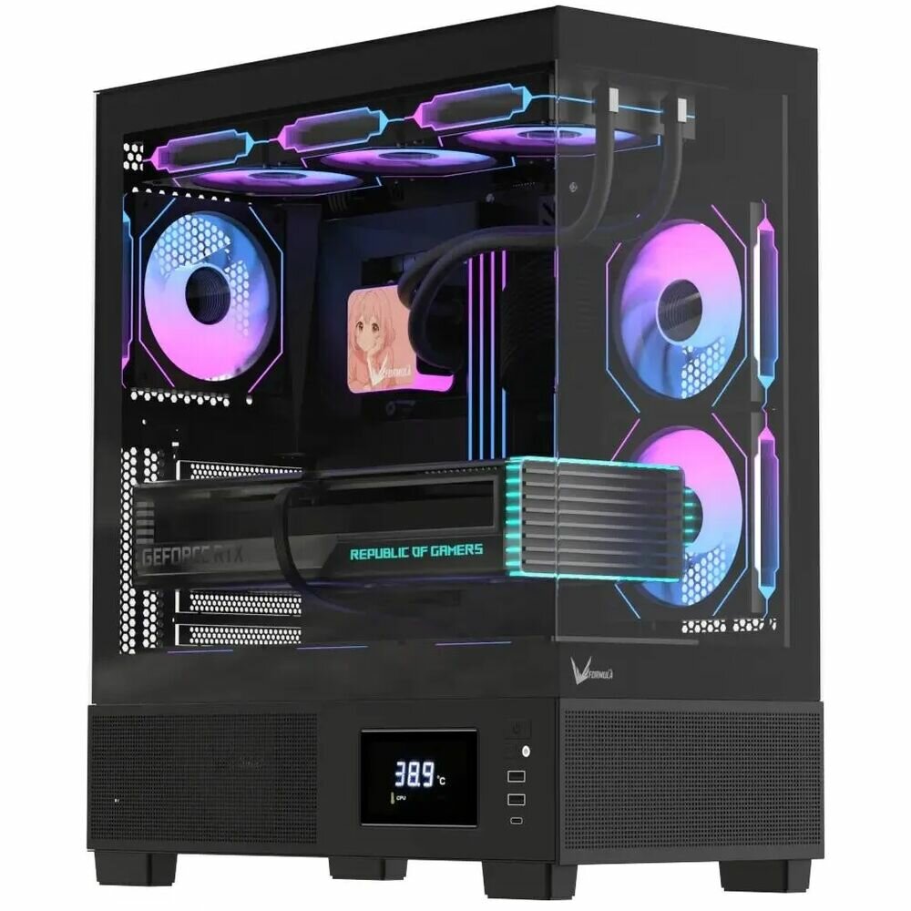 Корпус ATX Miditower Formula Crystal E1 Floe Black