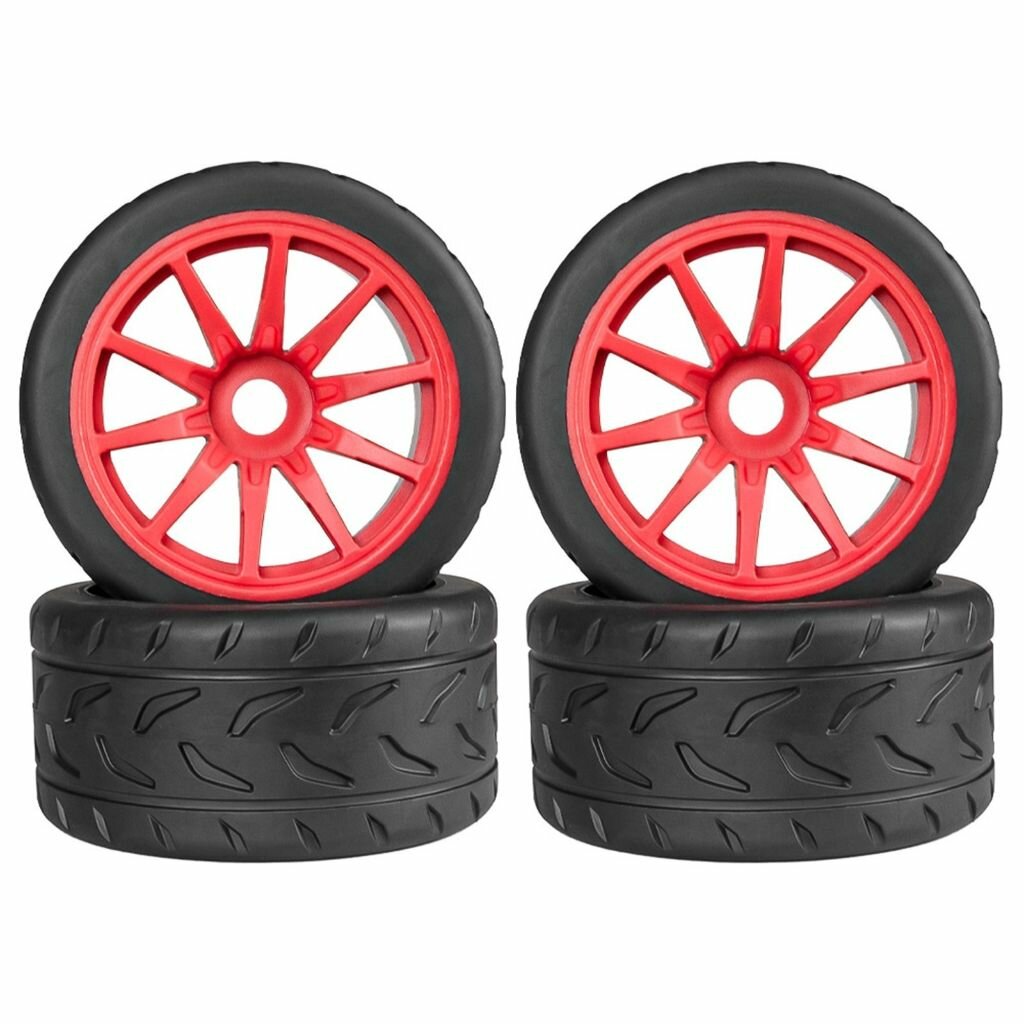 ARRMA1/7 Firebird Felony Flying God Mustang GT На спущенных восьмиугольных шинах-Красный-Четыре основных