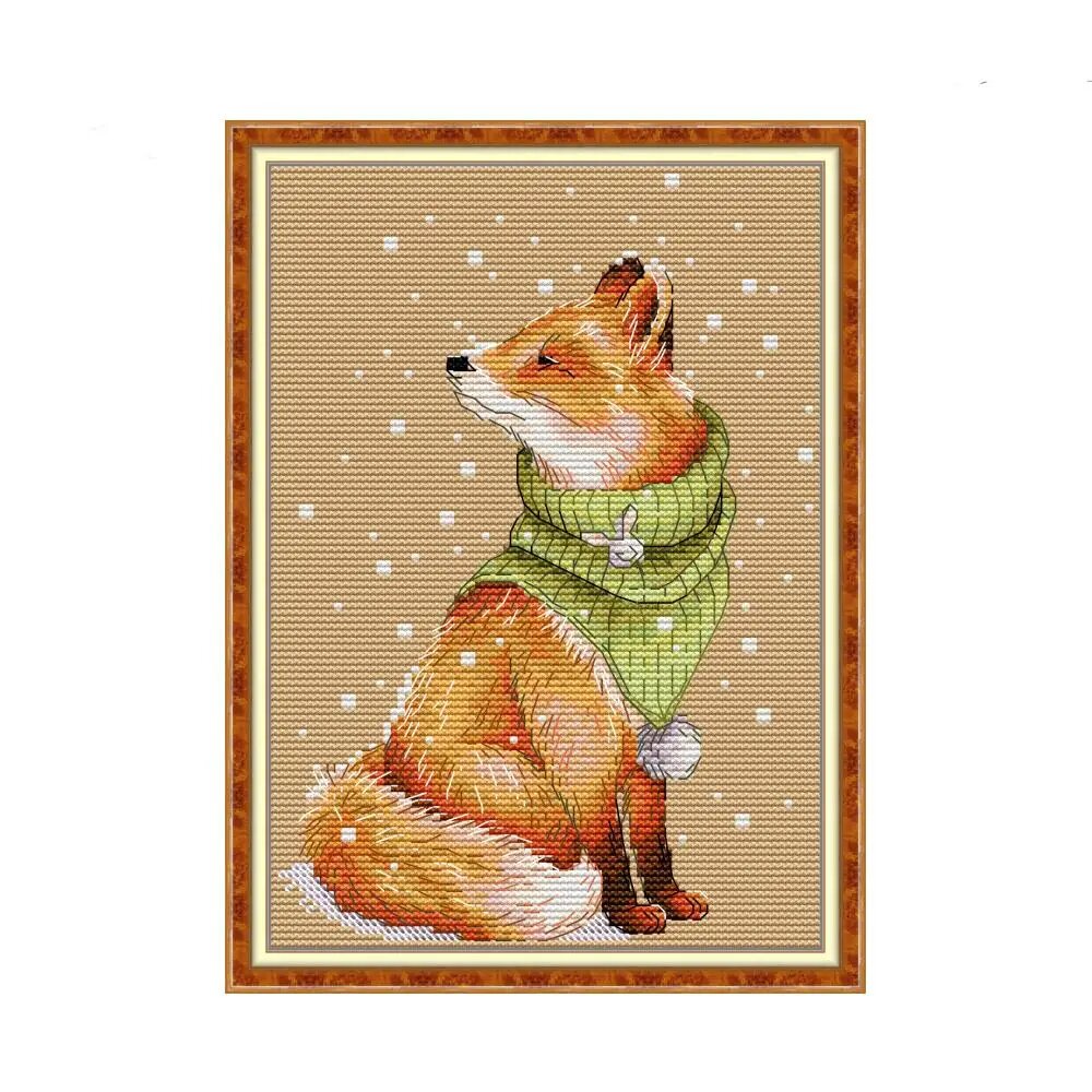 Вышивка крестиком Joy Sunday с животными, белый медведь Мартес, лиса, бурундук, DA778, DA779, DA780, DA781, DA782, DA783, DA784, DA785, DA786