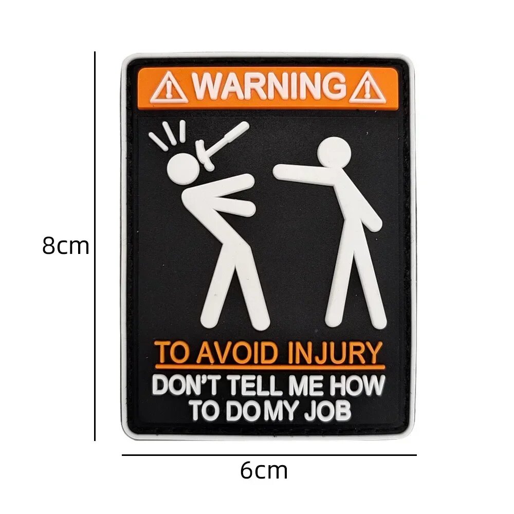 Тактические нашивки ПВХ 3D WARNING-02