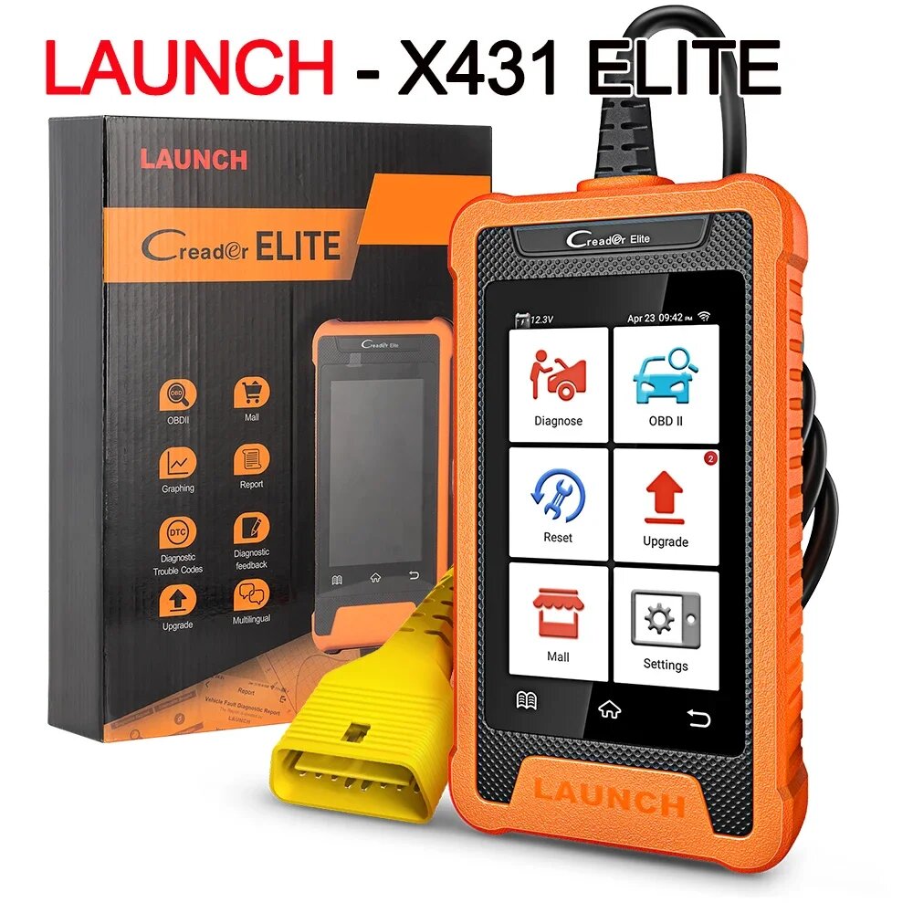 LAUNCH X431 Elite автомобильные полные диагностические инструменты автоматический OBD OBD2 сканер двунаправленное кодирование ЭБУ многоязычное бесплатное обновление For BMW Serial
