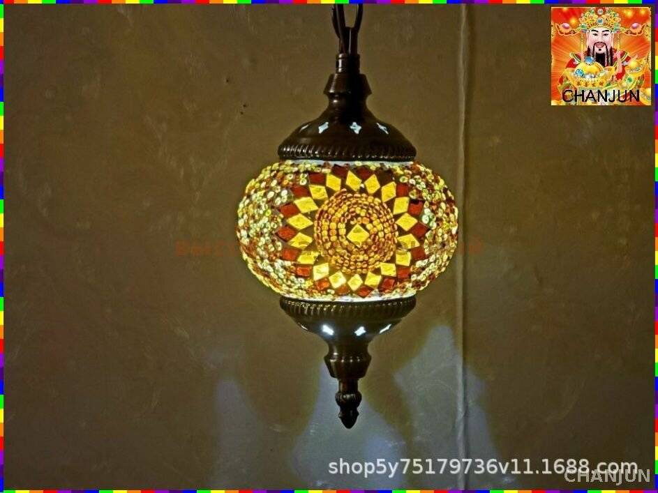 Настоящая турецкая лампа ручной работы из Турции, мозаика в марокканском стиле, подвесной потолочный светильник